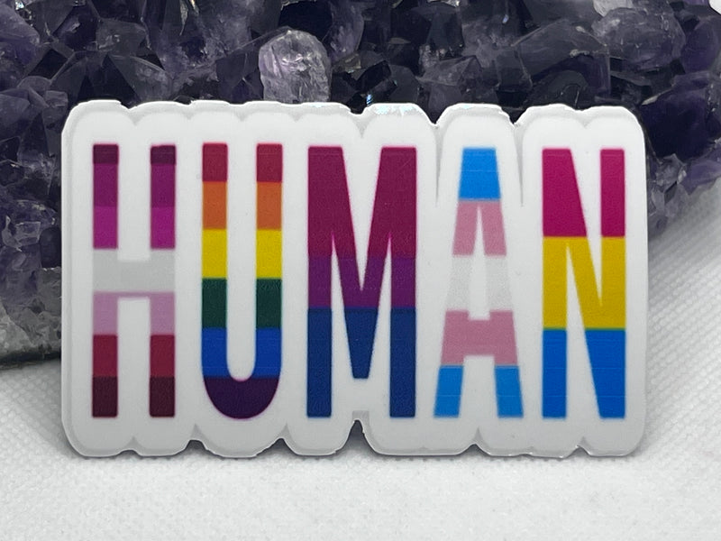 “Human” Vinyl Sticker – THE VINTAGE LOTUS