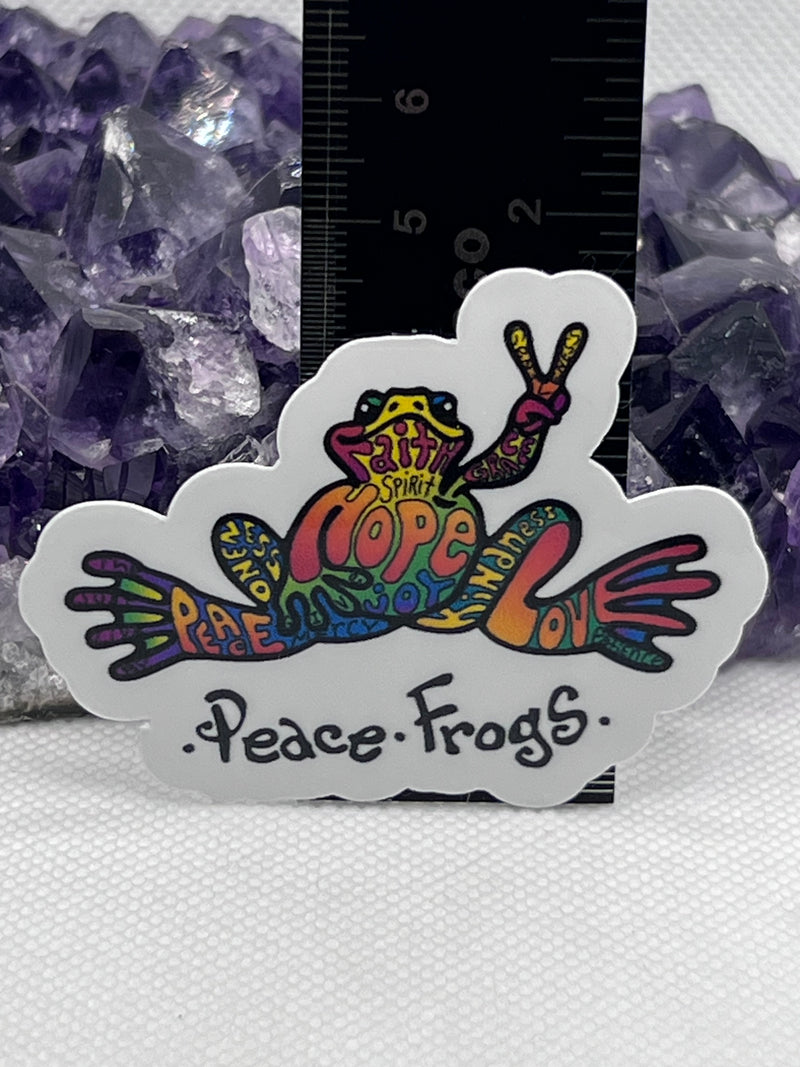 “Peace Frogs ” Vinyl Sticker – THE VINTAGE LOTUS