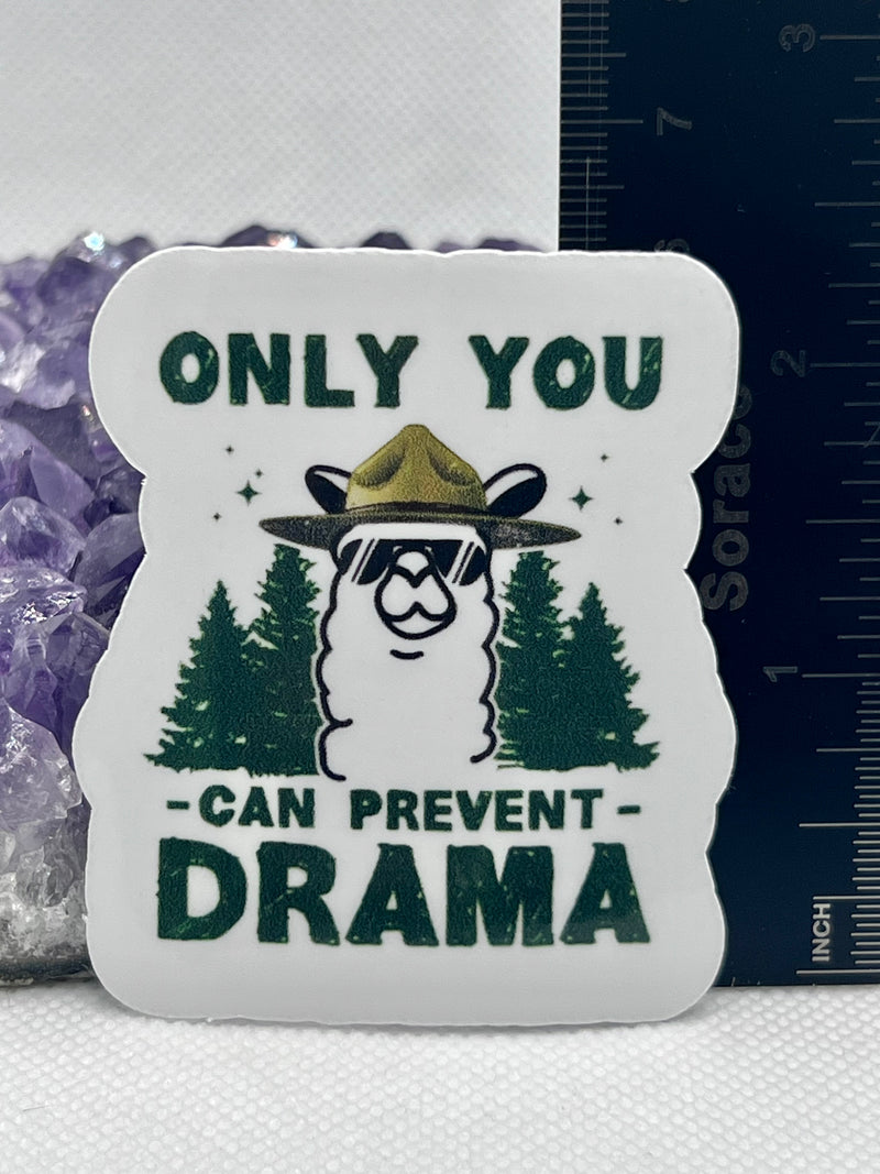 “Only you can prevent drama” Vinyl Sticker – THE VINTAGE LOTUS
